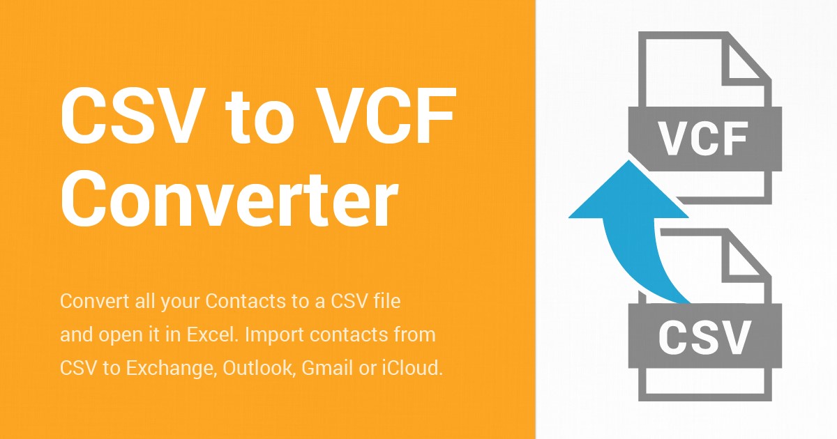 CSV to VCF converter for easier contact managment