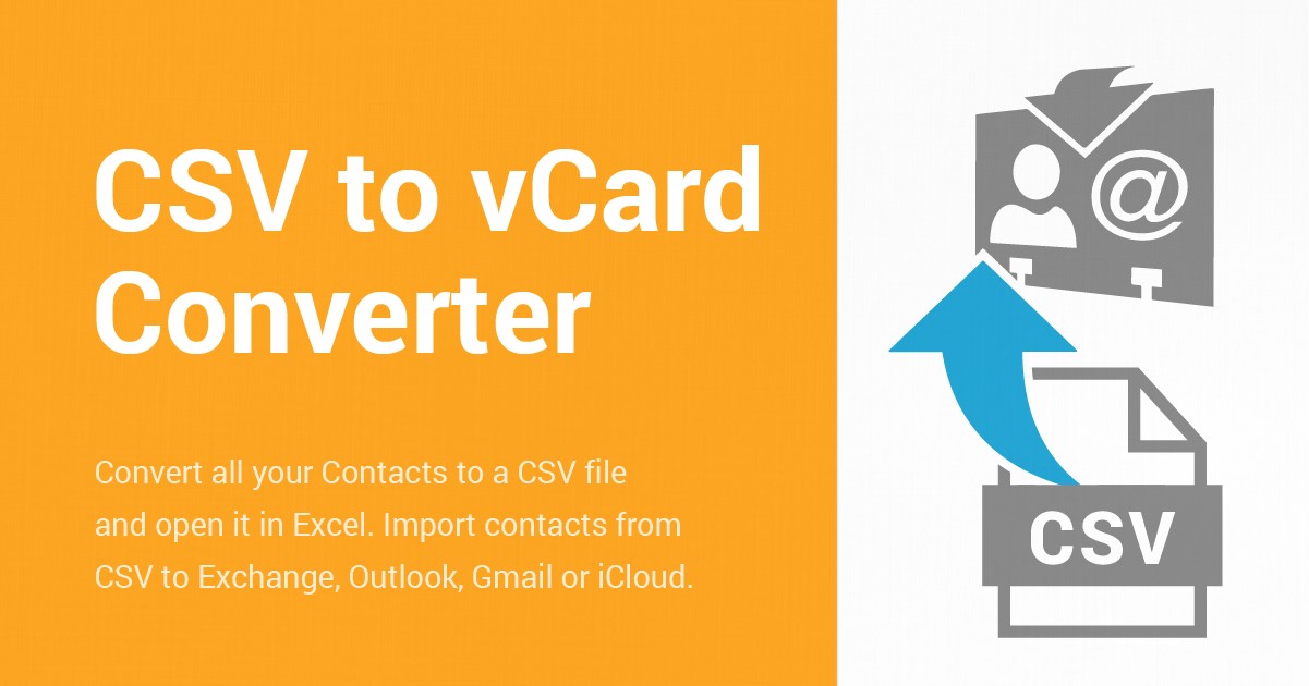 CSV to vCard converter for easier contact managment CSV to vCard converter for easier contact managment