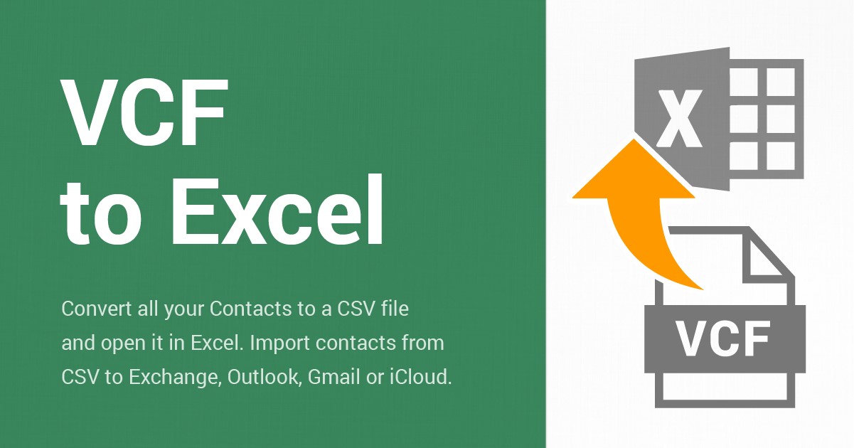 Convert VCF to Excel files using Free Contacts Converter software Convert VCF to Excel files using Free Contacts Converter software